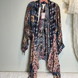 Free People | Kimonos & Yukatas | Free People Little Wing Mixed Print ...